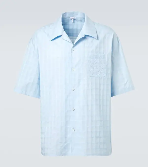 Loewe Jacquard Logo Cotton Bowling Shirt