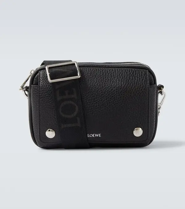 Loewe Pebble Small Leather Shoulder Bag - Black