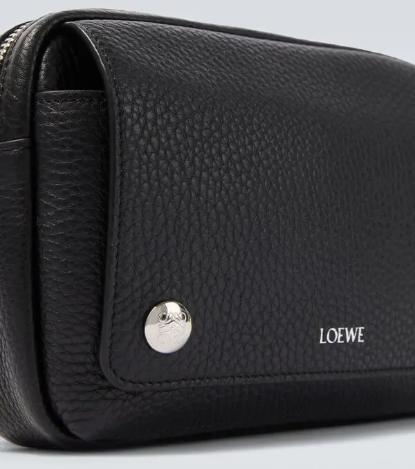 Loewe Pebble Small Leather Shoulder Bag - Black