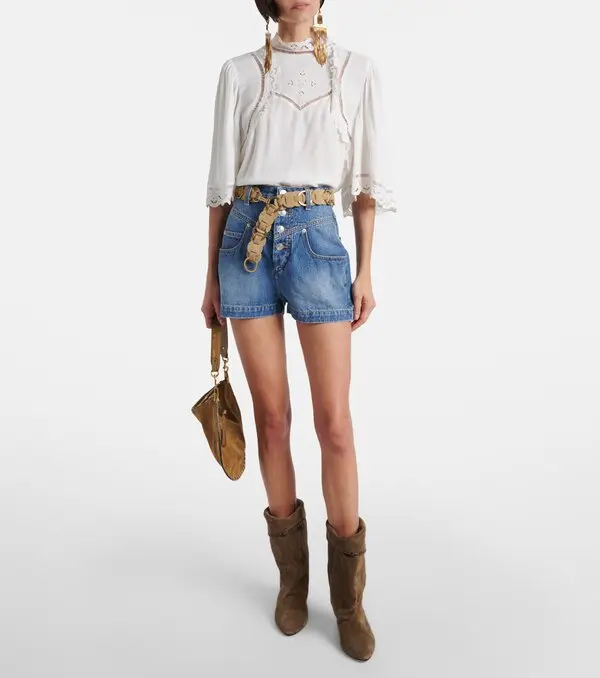 Isabel Marant Étoile High-rise Denim Shorts - Blue