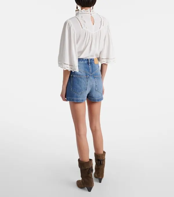 Isabel Marant Étoile High-rise Denim Shorts - Blue
