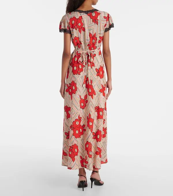 Rixo Clarice Floral Midi Dress