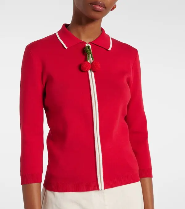 Valentino Garavani Ribbed-knit Cotton Cardigan