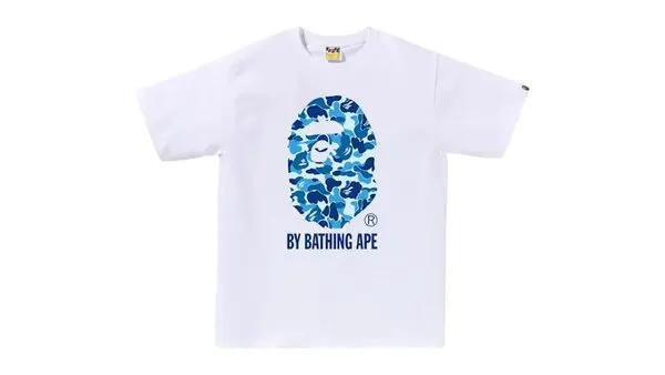 A BATHING APE Abc Camo Bathing Ape Tee Shirt - White/blue