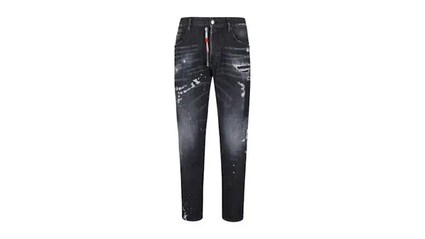 Dsquared2 Skater Jeans With Ripped Details - Black