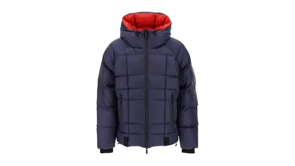 Dsquared2 Printed Logo Hooded Down Jacket - Blue