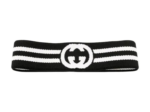 Gucci Interlocking Gg Headband - Black/white