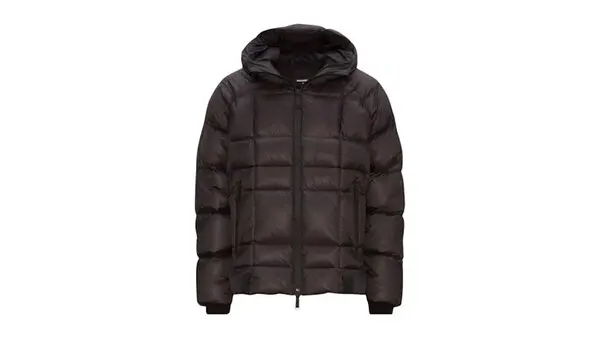 Dsquared2 Printed Logo Hooded Down Jacket - Black