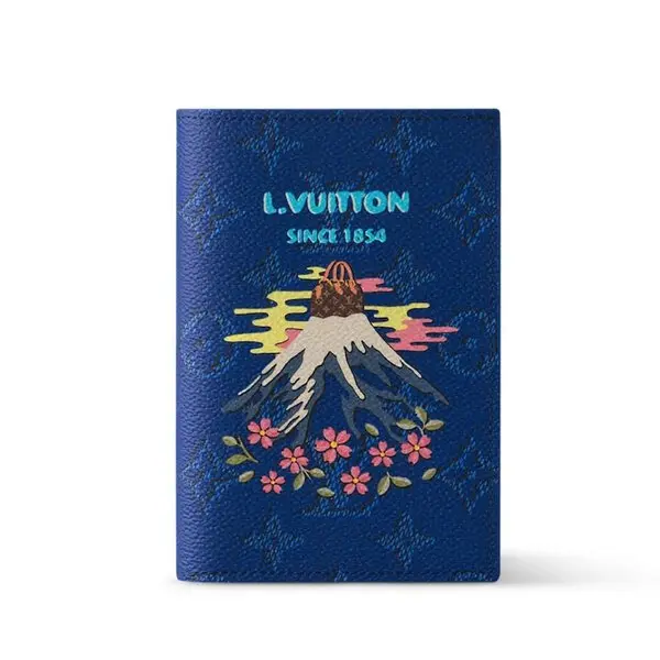 LOUIS VUITTON Monogram Souvenir Passport Cover - Blue