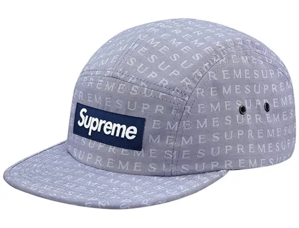 Supreme Text Jacquard Camp Cap - Light Blue