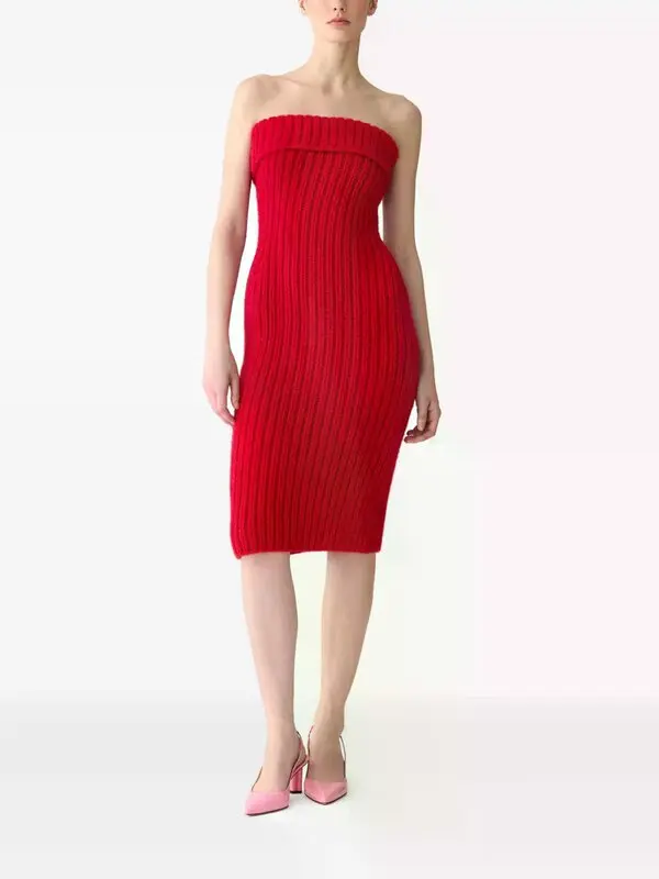 Carolina Herrera Ribbed-knit Midi Dress