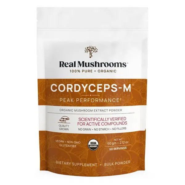 REAL MUSHROOMS Cordyceps Mushroom Extract Powder 60 Grams - One-color
