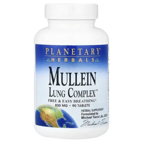 PLANETARY HERBALS Mullein Lung Complex 850 Mg 90 Tablets