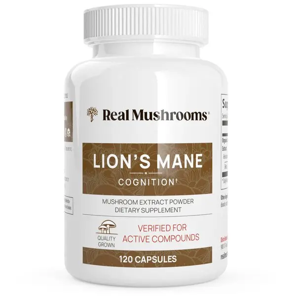 REAL MUSHROOMS Lion's Mane Extract Capsules 120 Capsules