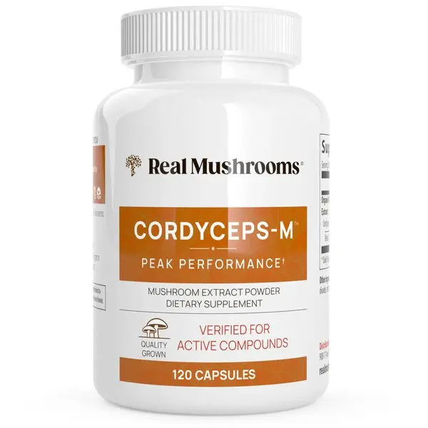 REAL MUSHROOMS Cordyceps Mushroom Extract Capsules 120 Capsules - One-color