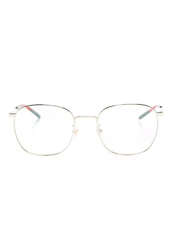 Gucci Square-frame Glasses - Gold