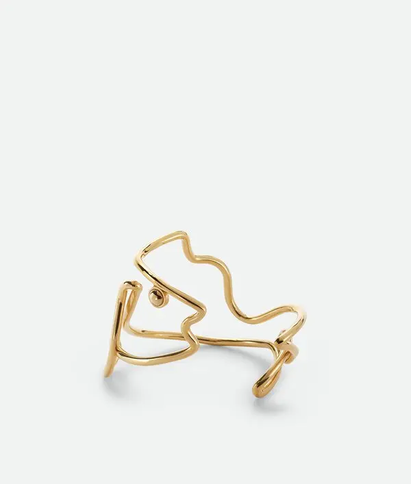 Bottega Veneta Fish Cuff Bracelet - Yellow Gold
