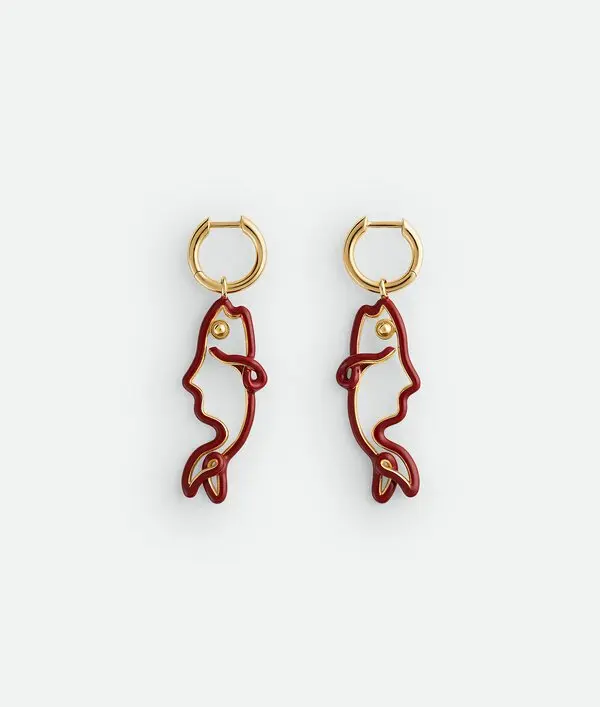 BOTTEGA  VENETA Fish Earrings - Syrup