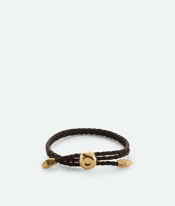 Bottega Veneta Adam Leather Bracelet - Fondant