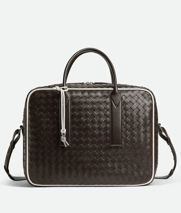 BOTTEGA  VENETA Bottega Veneta Intrecciato Getaway Weekender - Fondant/white