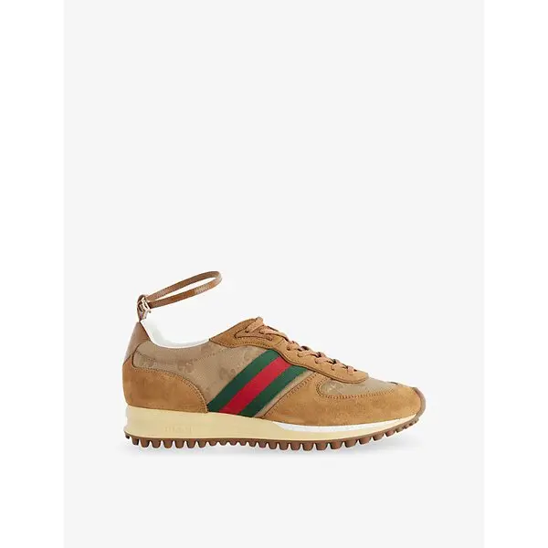 Gucci Gg Suede Trainers - Cream Suede