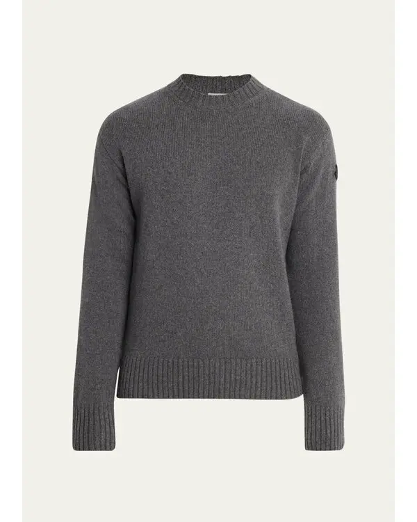 Moncler Wool And Cashmere Crewneck Sweater - Gray