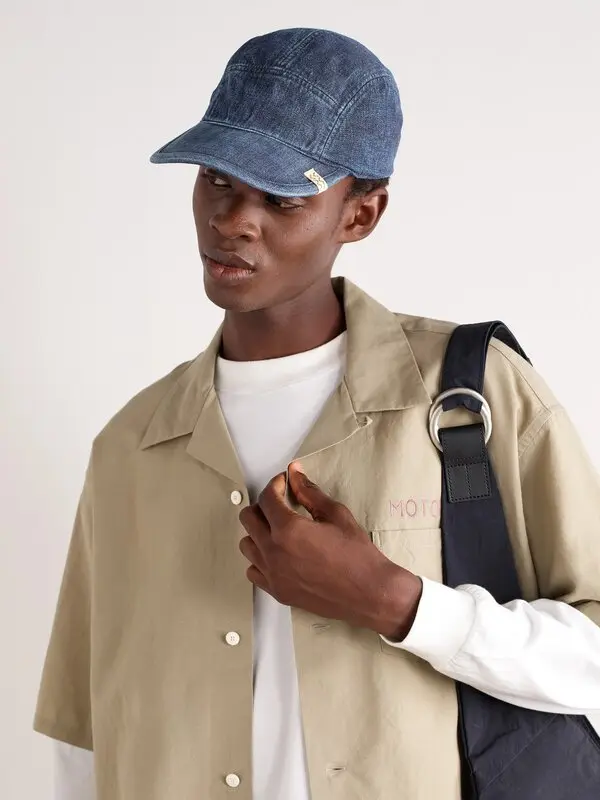 Visvim Logo-AppliquéD Denim Camp Cap - Blue | Editorialist