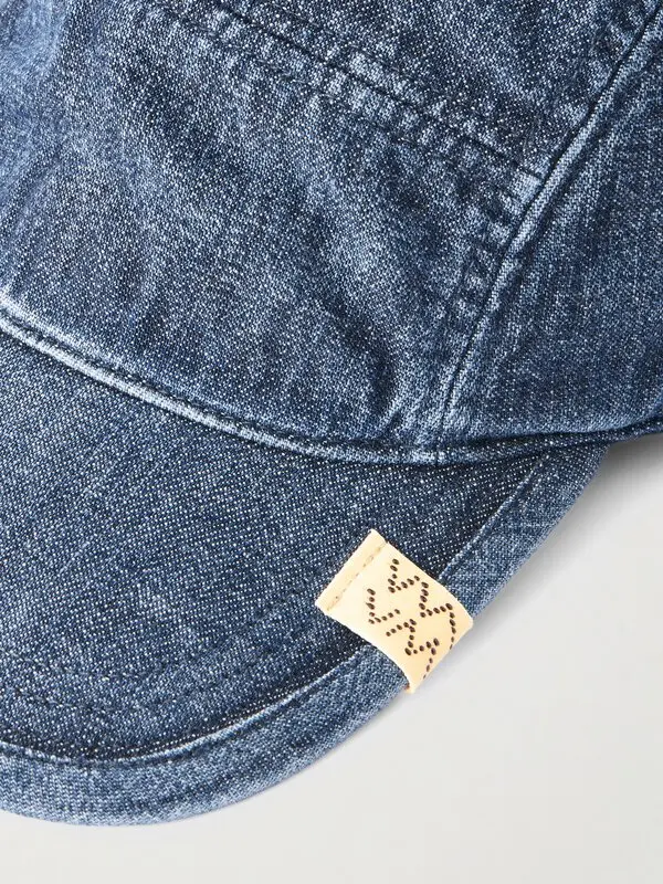 Visvim Logo-AppliquéD Denim Camp Cap - Blue | Editorialist