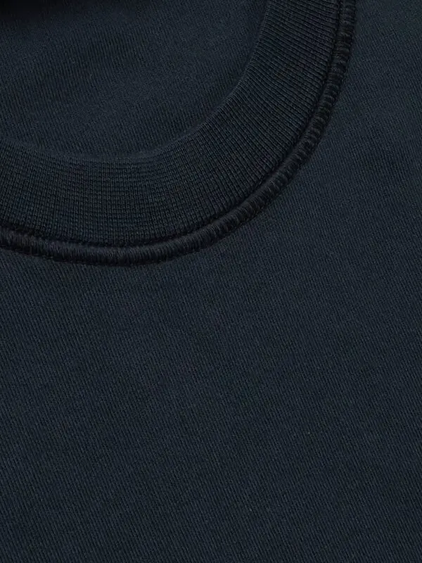 Stone Island Logo-appliquéd Garment-dyed Organic Cotton-jersey Sweatshirt - Blue
