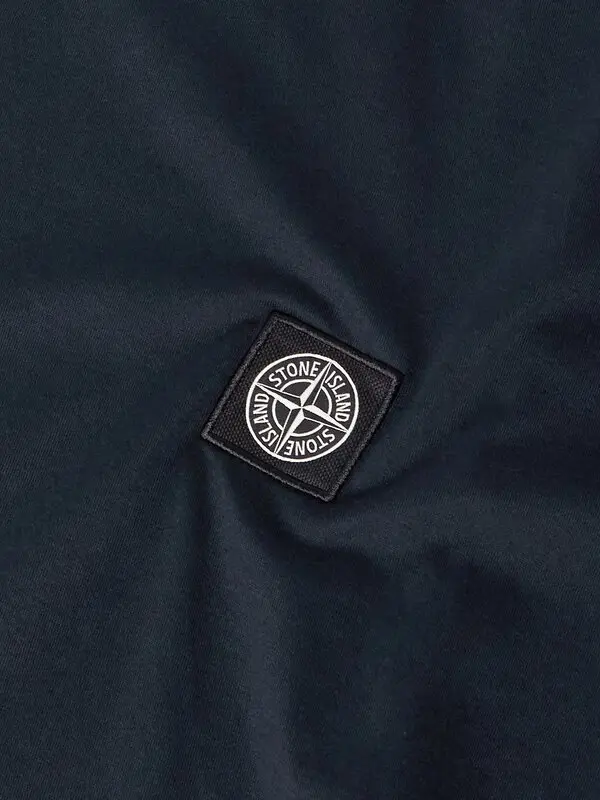Stone Island Logo-appliquéd Garment-dyed Cotton-jersey T-shirt