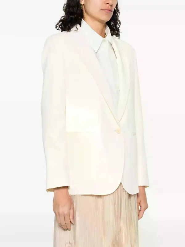 FORTE_FORTE Single-breasted Blazer - Neutrals