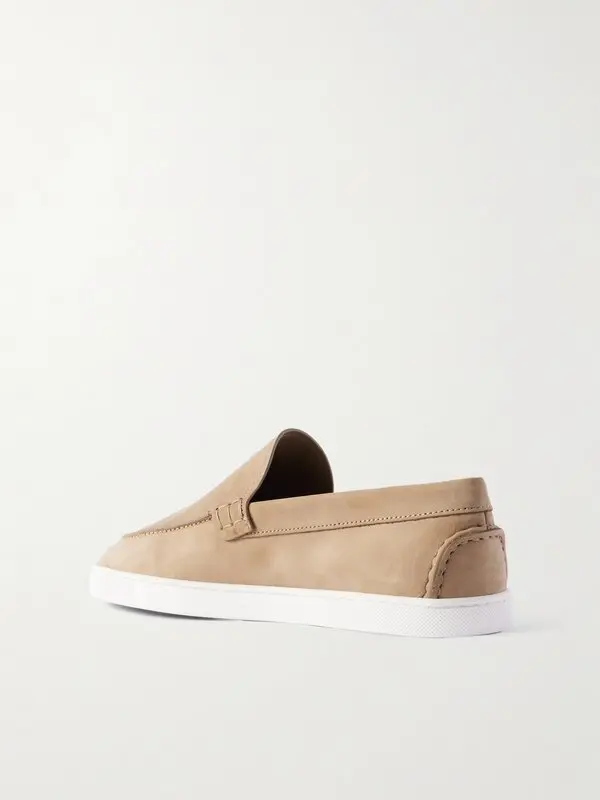CHRISTIAN LOUBOUTIN Moonboat Nubuck Loafers - Brown