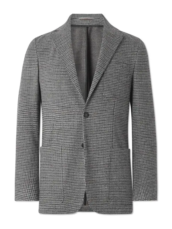 Canali Impeccabile Puppytooth Wool Blazer - Gray