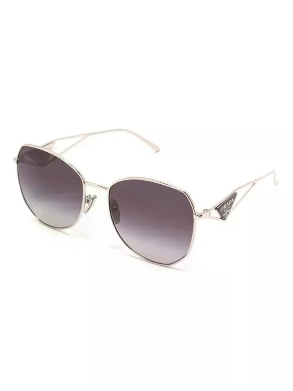Prada Gradient Oversized-frame Sunglasses - Silver