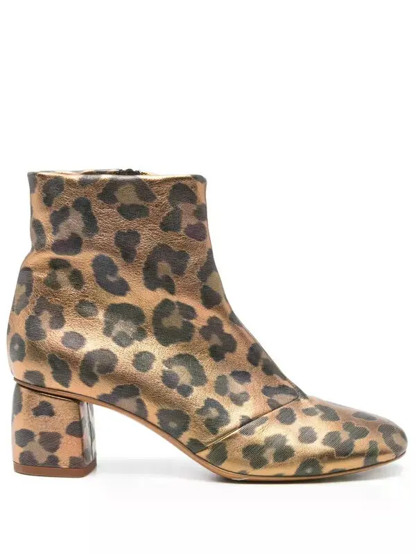 FORTE_FORTE Leopard-print Ankle Boots