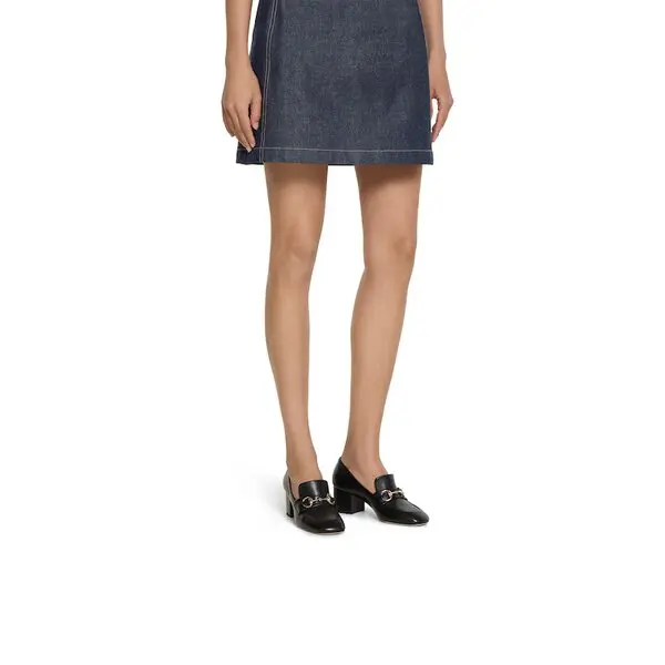 Gucci Leather Loafer Pump With Horsebit