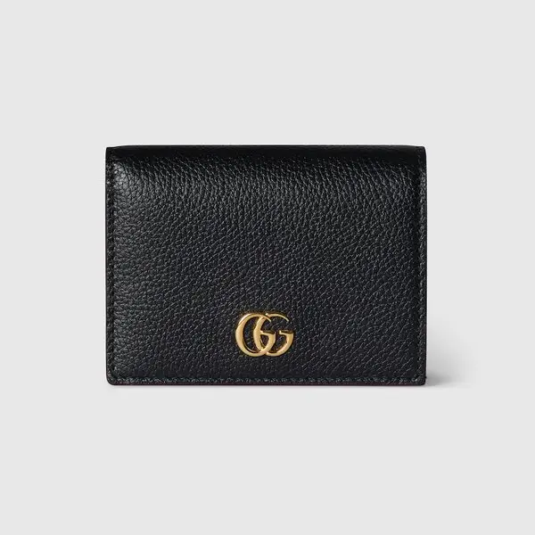 Gucci Bi-color Gg Marmont Small Wallet Leather - Black