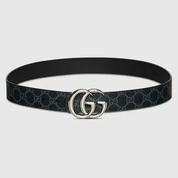 Gucci Reversible Gg Marmont Belt - Black