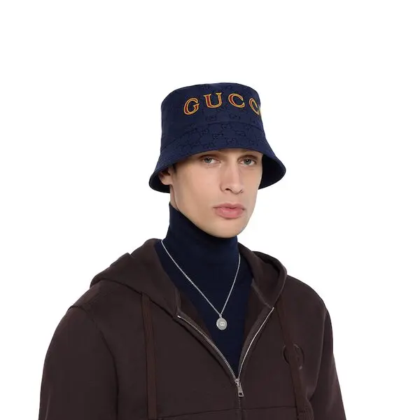 Gucci Gg Cotton Canvas Jacquard Bucket Hat