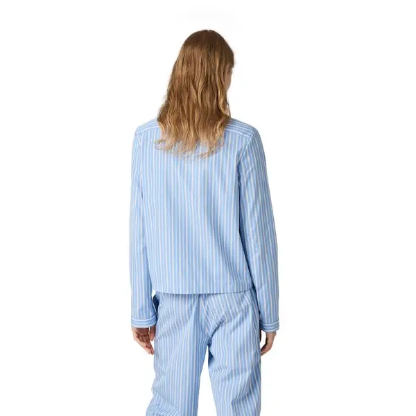 Miu Miu Striped Poplin Pajama Shirt