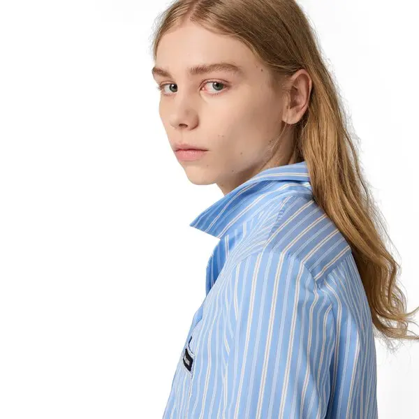 Miu Miu Striped Poplin Pajama Shirt