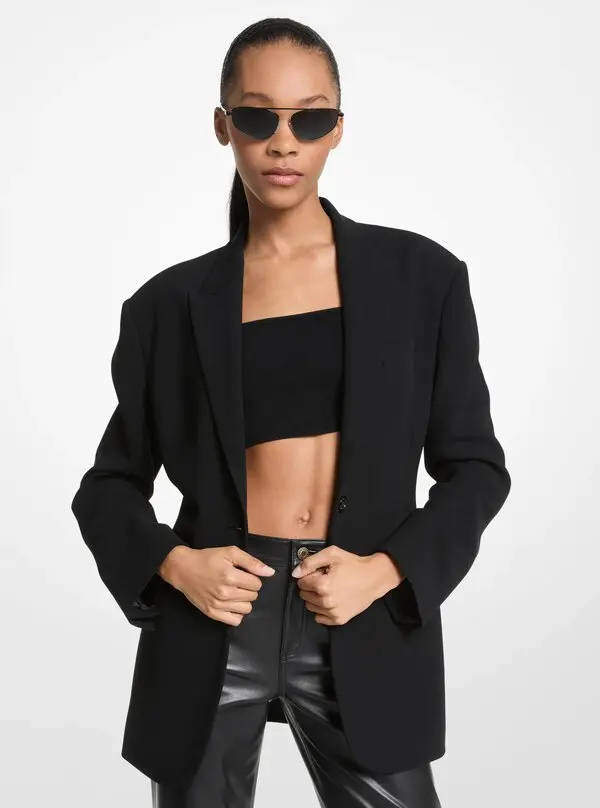 Michael Kors Textured Crepe Blazer