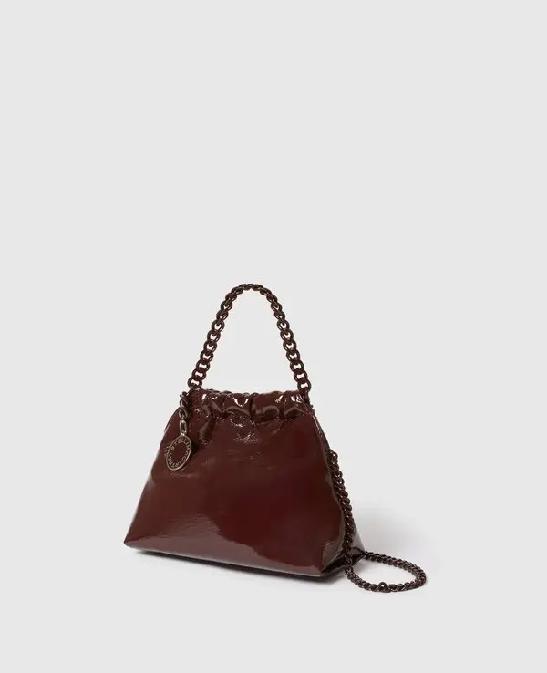 Stella McCartney Falabella Patent Drawstring Crossbody Bag - Moka