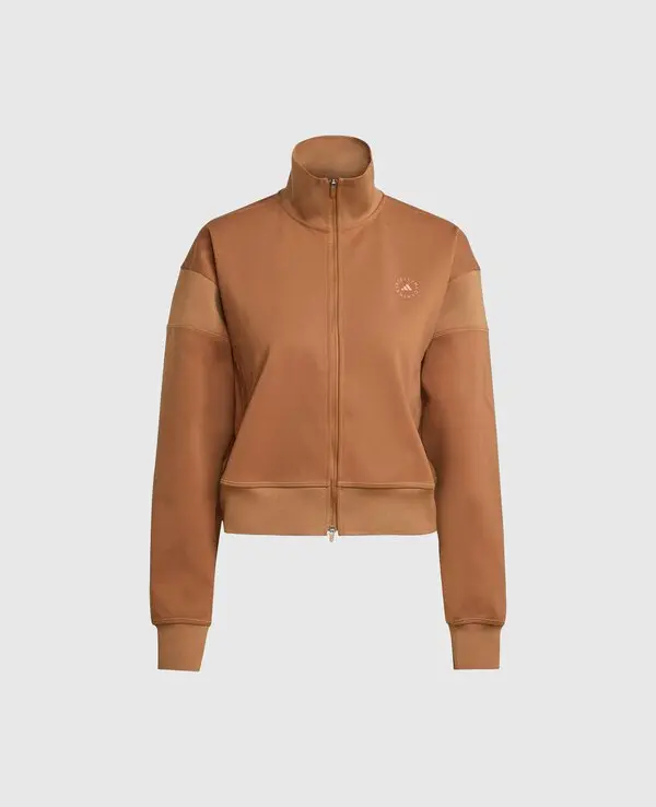 Stella McCartney Logo Funnel-neck Full-zip Sweatshirt - Brown