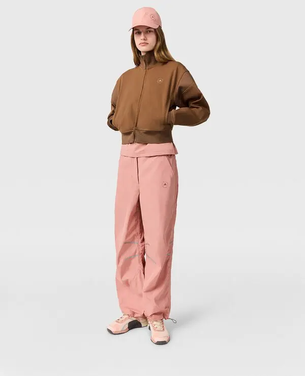 Stella McCartney Logo Funnel-neck Full-zip Sweatshirt - Brown