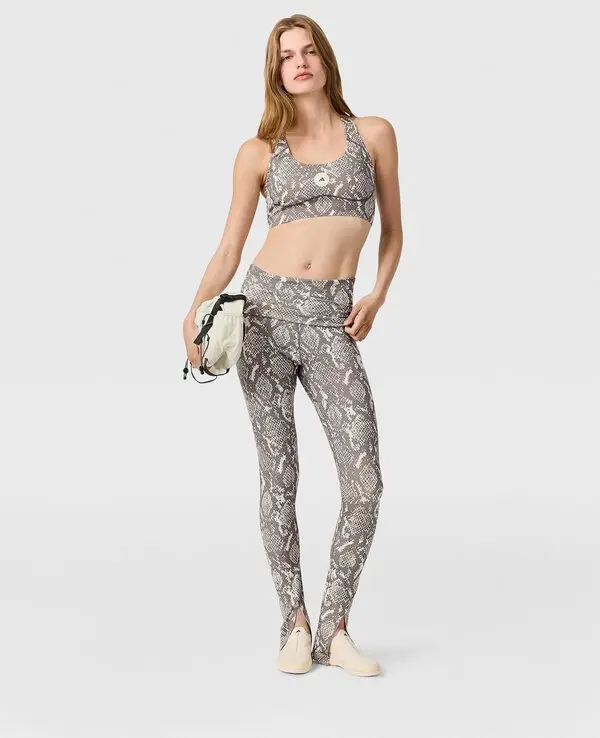 Stella McCartney Truepurpose Power Impact Snake Print Training Bra - Beige