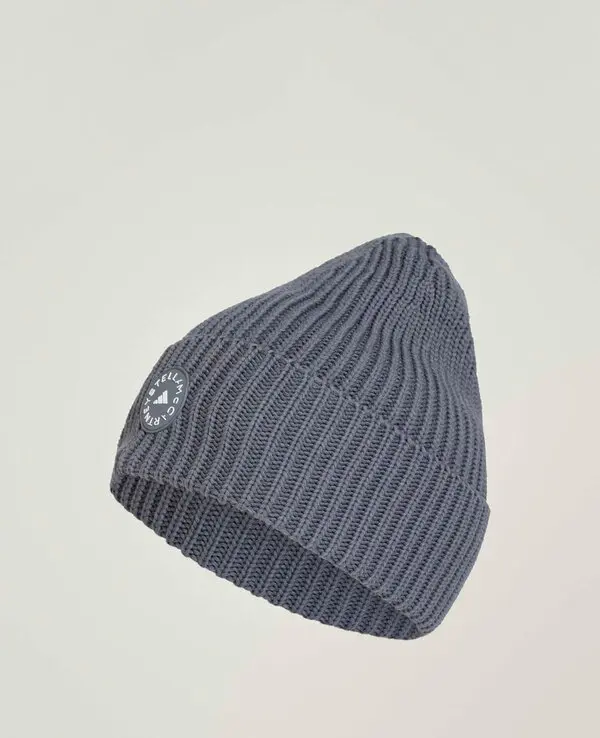 Stella McCartney Logo Beanie - Onix/white