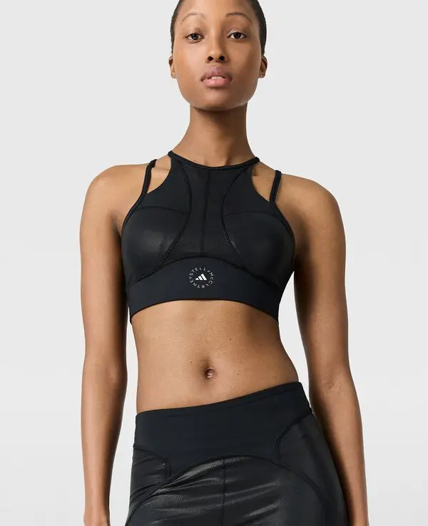 Stella McCartney Truepurpose Training Micro Dot Bra - Black