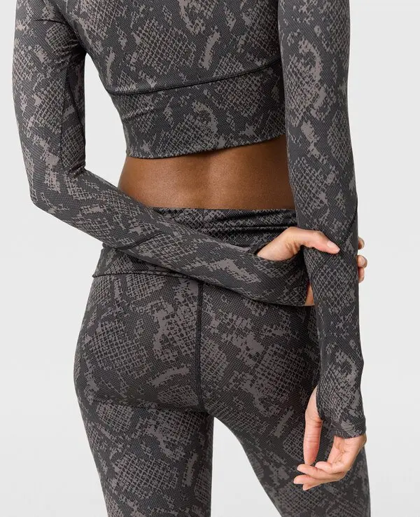 Stella McCartney Truepurpose Training Long-sleeve Cropped Top - Brown