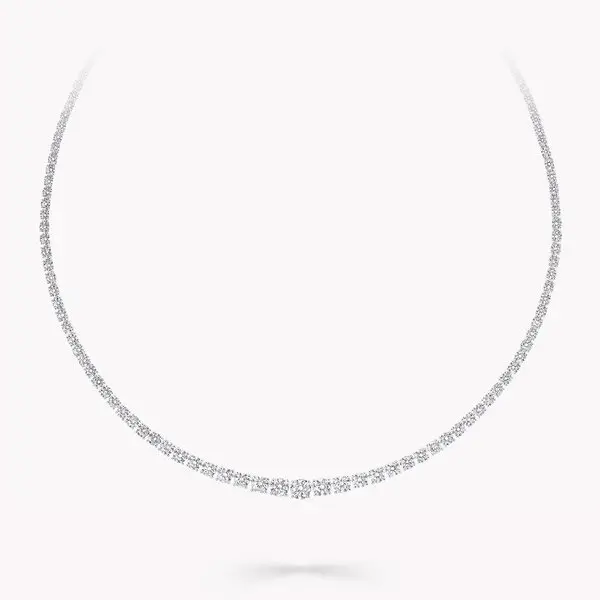 Graff Round Diamond Necklace - White Gold